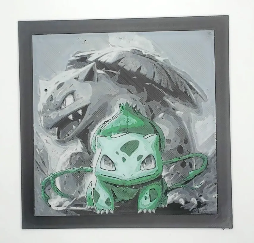 Bulbasaur Hueforge by LoFi Layers MakerWorld: Download Free 3D Models