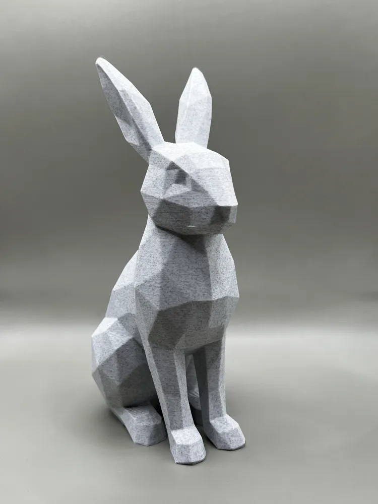 Low Poly Rabbit Sculpture – Modern Minimalist - Free 3D Print Model ...