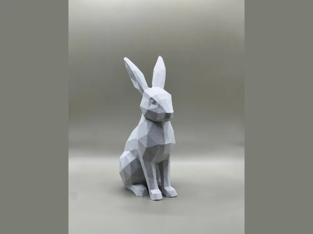 Low Poly Rabbit Sculpture – Modern Minimalist - Free 3D Print Model ...