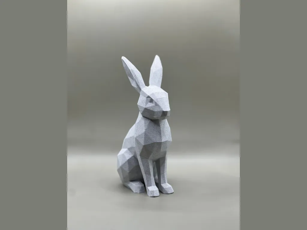 Low Poly Rabbit Sculpture – Modern Minimalist - Free 3D Print Model ...