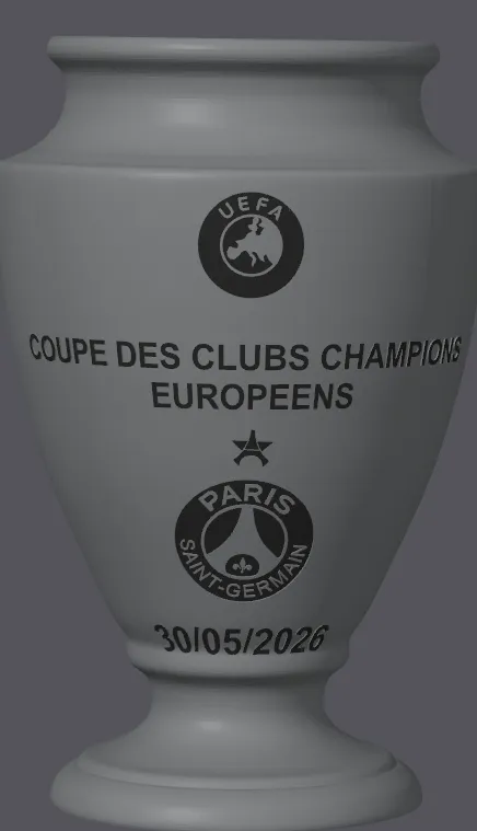 Champions League Cup PSG - Free 3D Print Model - MakerWorld