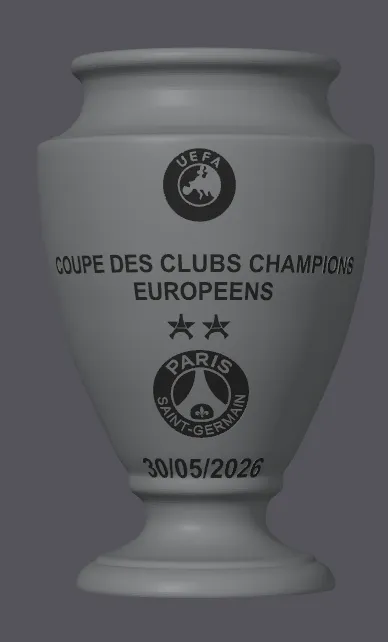 Champions League Cup PSG - Free 3D Print Model - MakerWorld