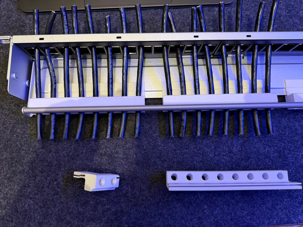 Closed Cable Combs for Unifi Keystone Patch Panel by sig_kill - MakerWorld