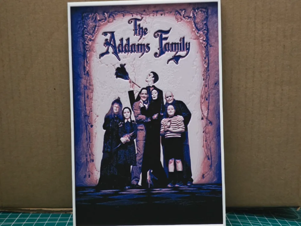 The Addams Family Movie Poster - Hueforge Art - Free 3D Print Model ...