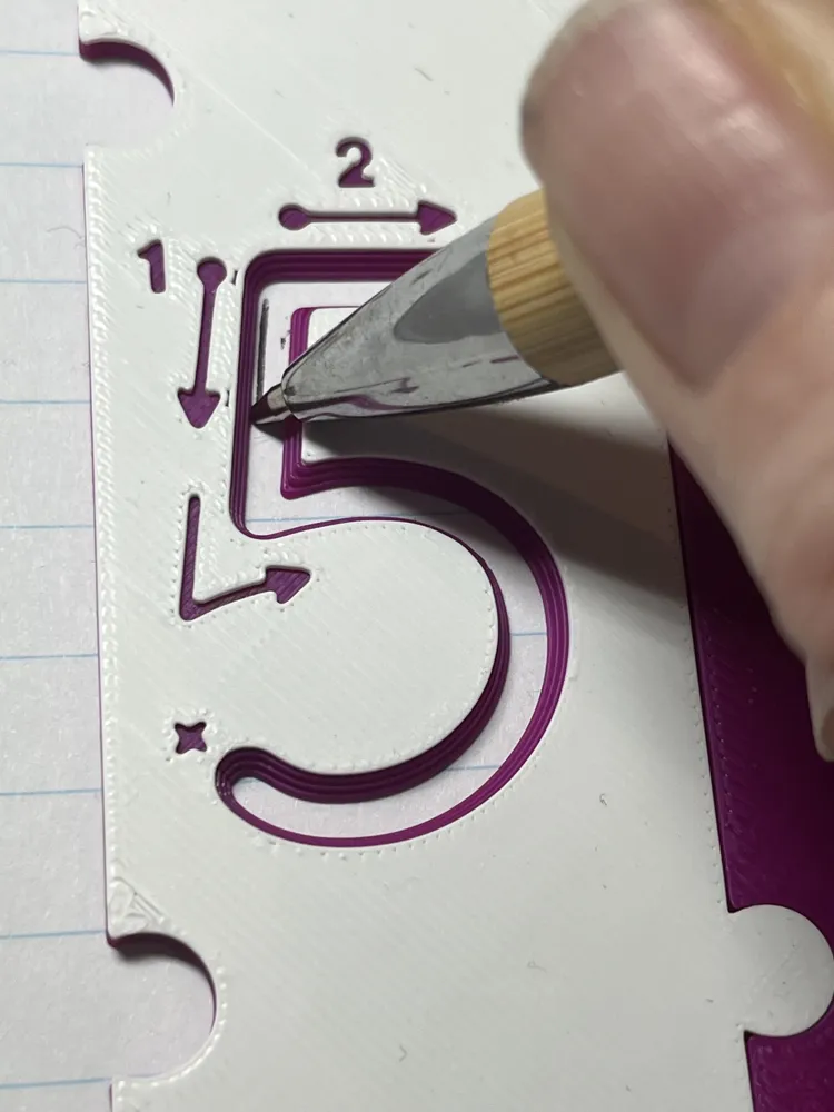 Numeral and dot math puzzle stencils by (un)productive printer ...