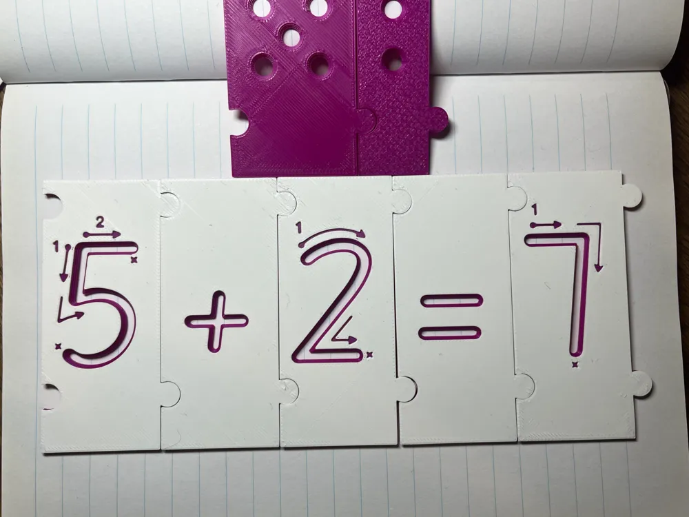 Numeral and dot math puzzle stencils by (un)productive printer ...