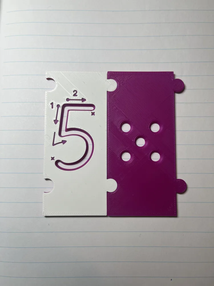 Numeral and dot math puzzle stencils by (un)productive printer ...
