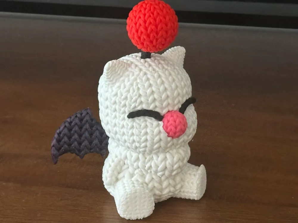 Knitted Moogle (Final Fantasy XIV) by DinnerRoll MakerWorld: Download ...