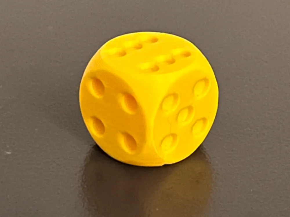Regular rounded dice 16x16x16 mm - 17mins - 2g by MaDe in Rome ...