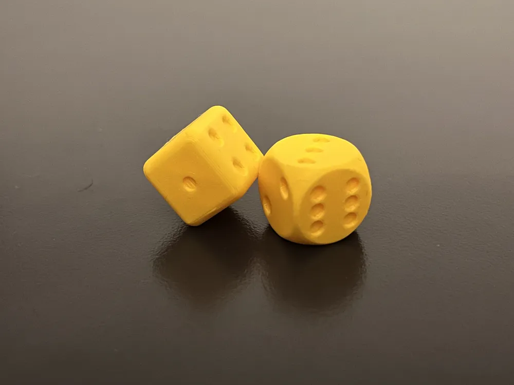 Regular rounded dice 16x16x16 mm - 17mins - 2g by MaDe in Rome ...