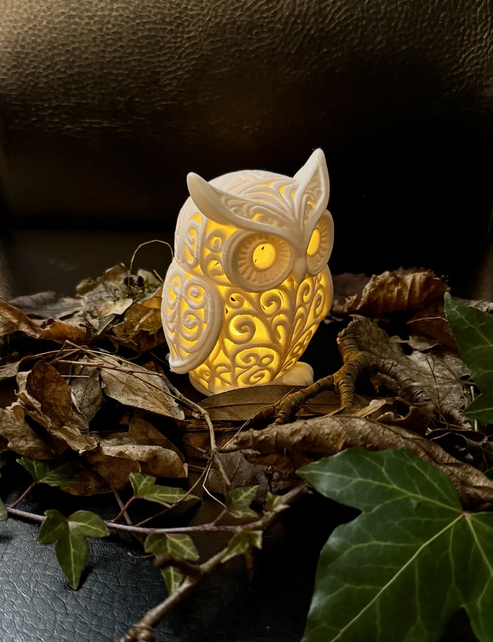 Owl in Ornament Style for LED Tea Light - Free 3D Print Model - MakerWorld