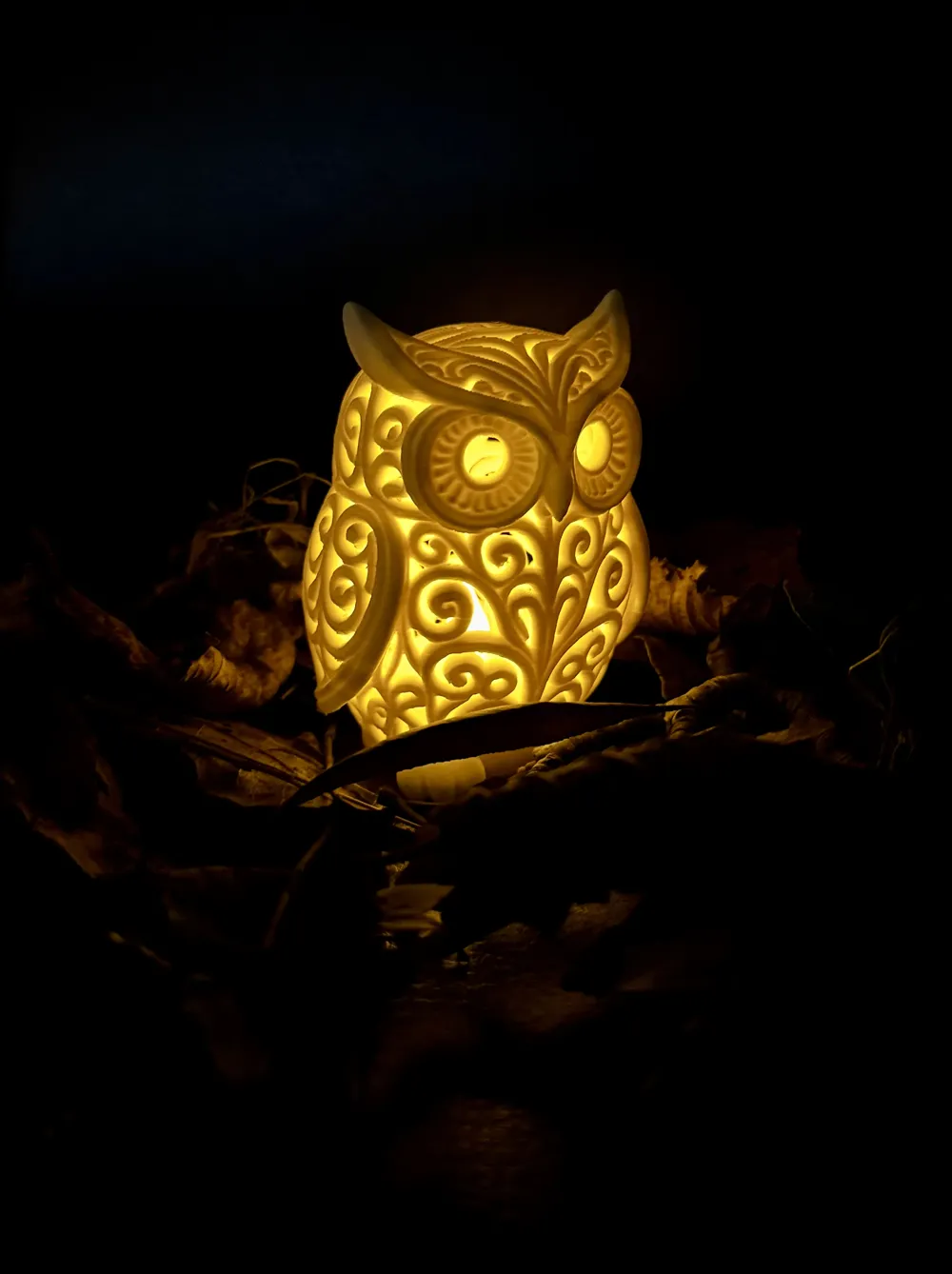Owl in Ornament Style for LED Tea Light - Free 3D Print Model - MakerWorld