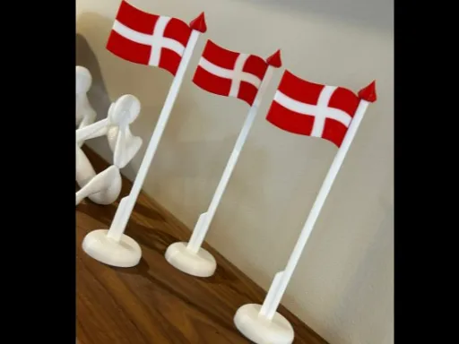 DK Danish Flag Pole - Dannebrog - Free 3D Print Model - MakerWorld