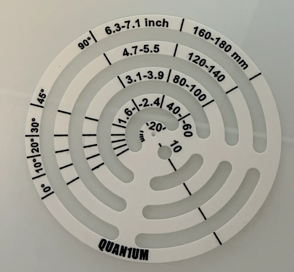 Circle Drawing Template 10-180mm by QUAN1UM - MakerWorld