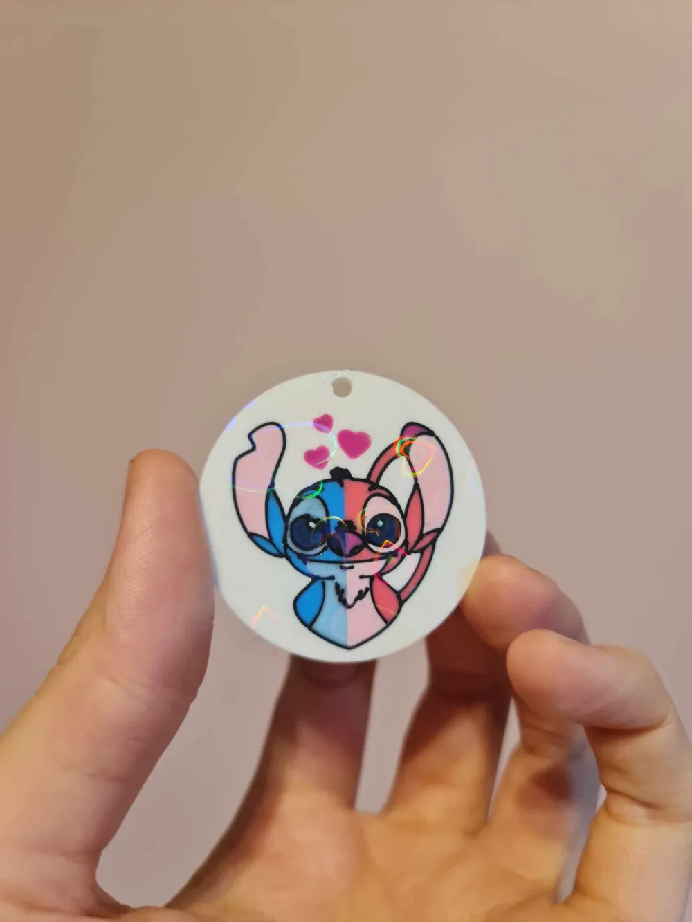 Stitch & Angel - Valentine's Coaster/Keychain - Free 3D Print Model ...