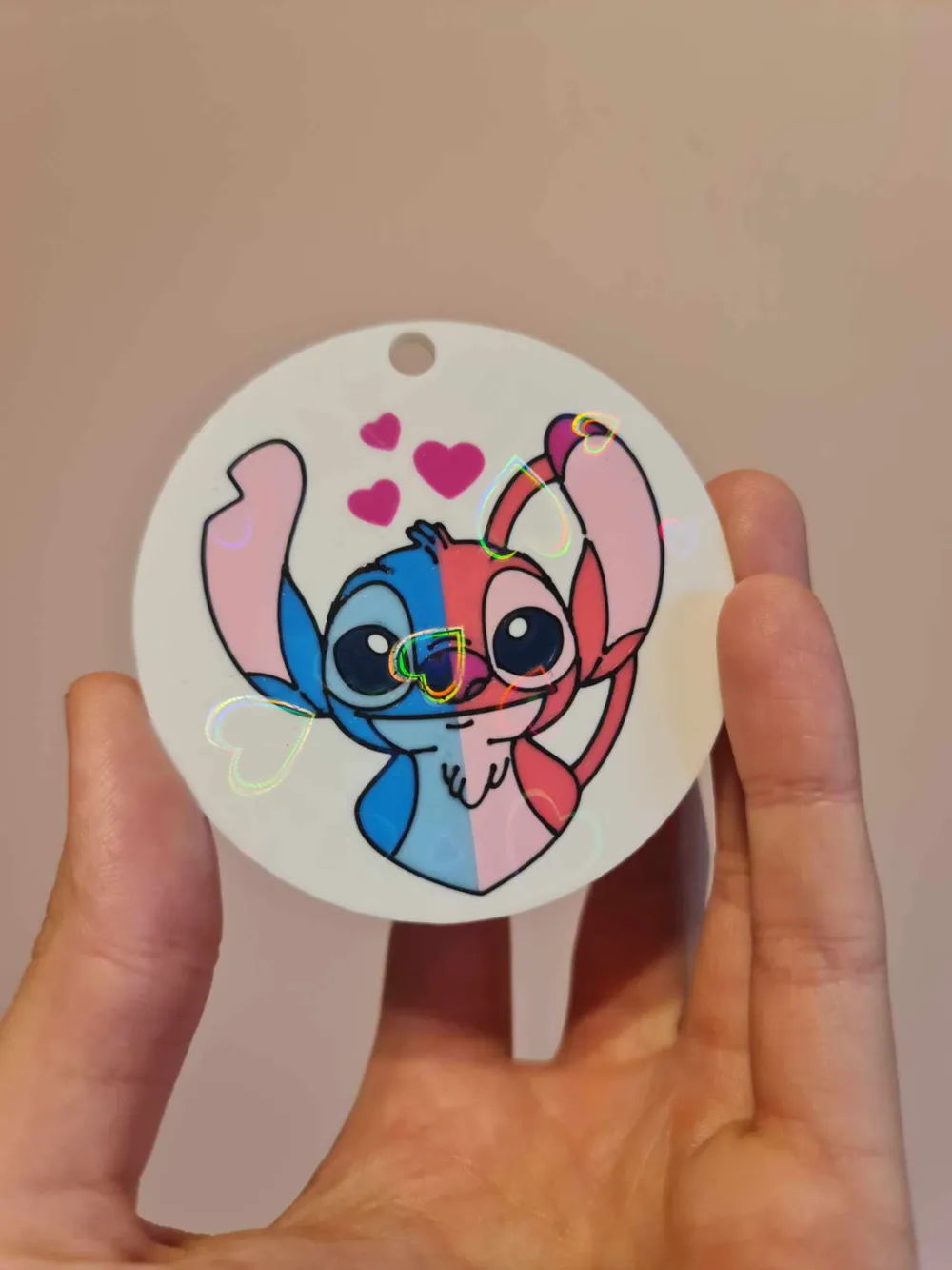 Stitch & Angel - Valentine's Coaster/Keychain - Free 3D Print Model ...