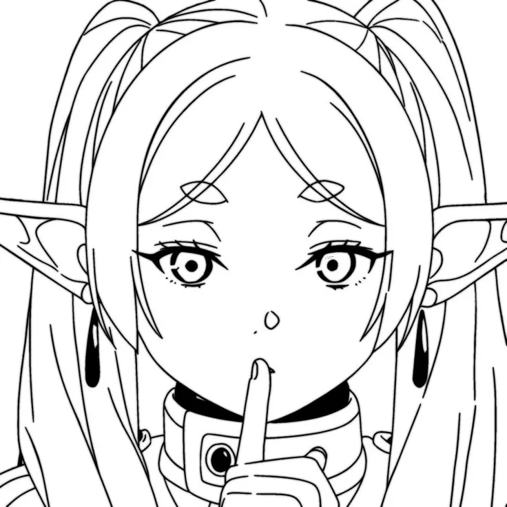 Frieren Cute 2d wall art (with and without AMS) by TheWallArtGuy ...