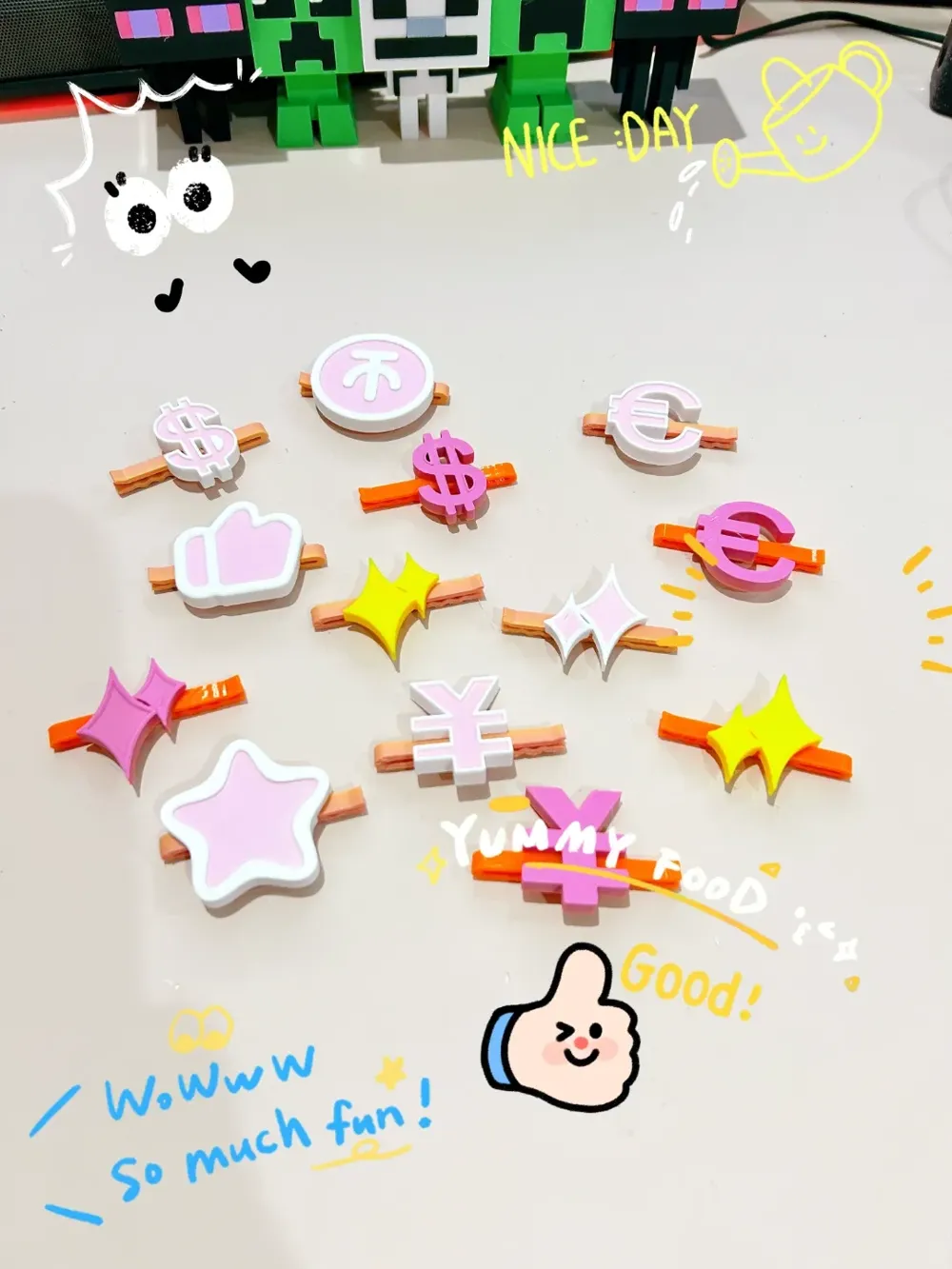 【Must-have for Street Vendors】Small Money Hair Clips/One-Click Triple ...
