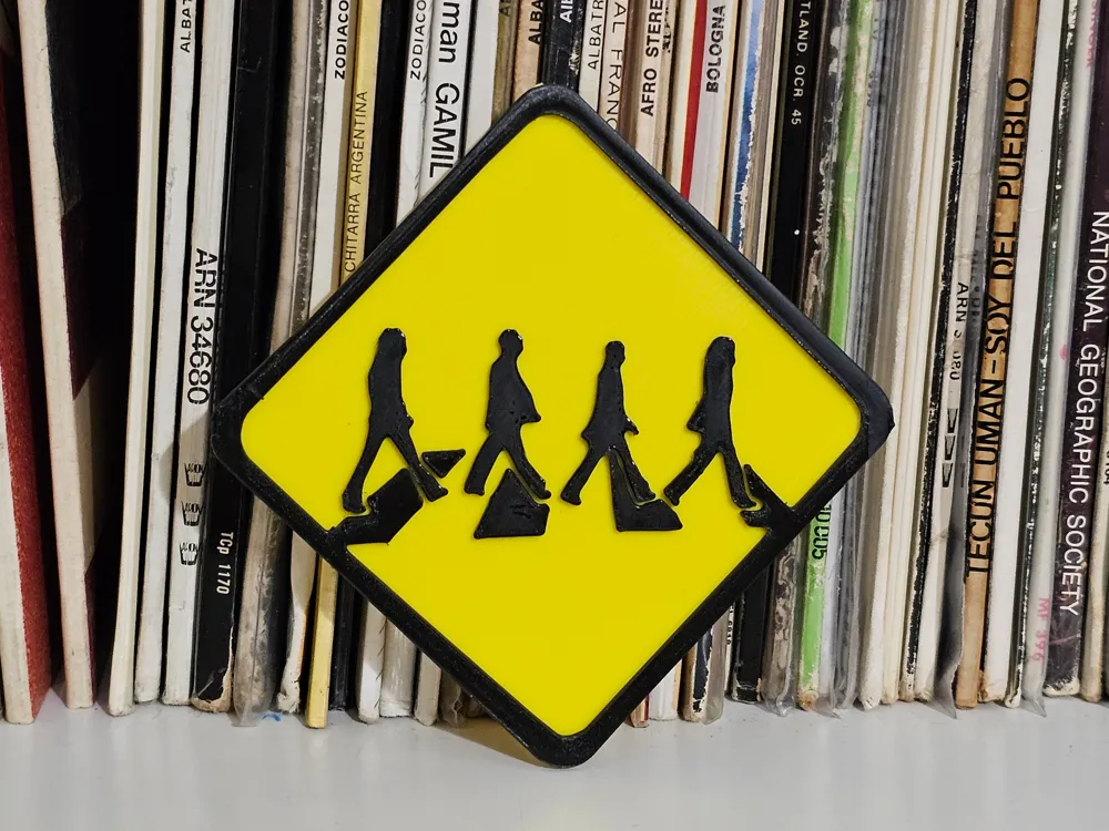 Beatles crossing road sign by dubmehard - MakerWorld