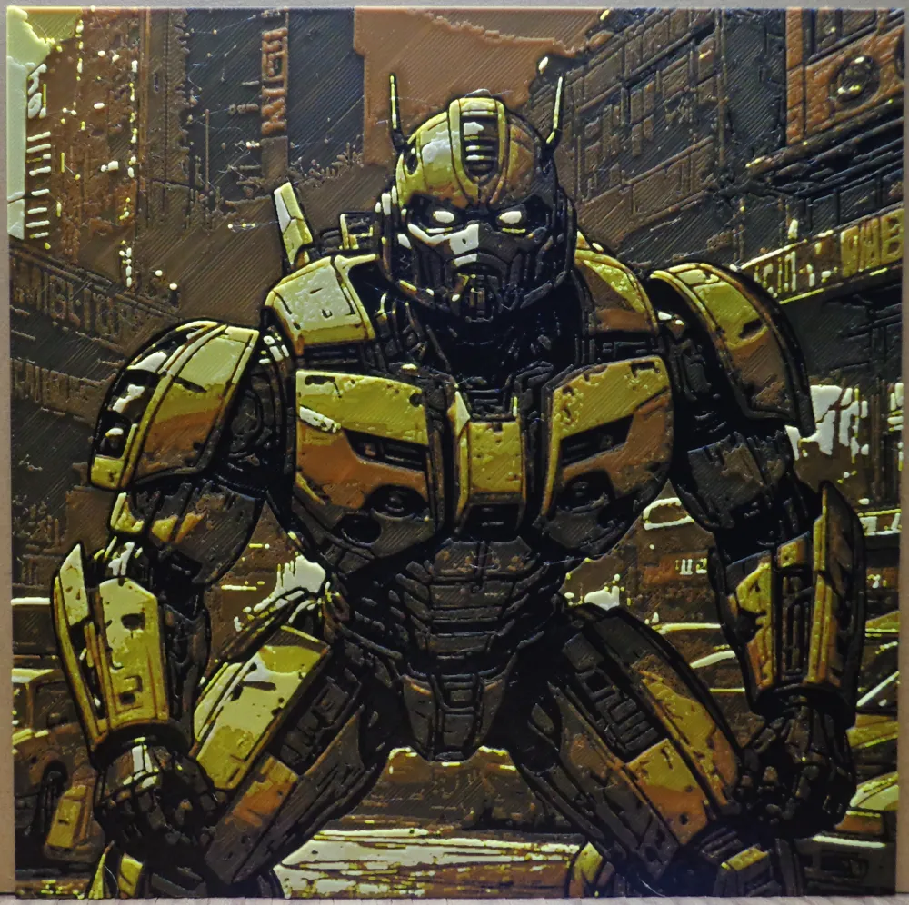 Hueforge Bumblebee Transformers fan art by The Mad Fabricator ...