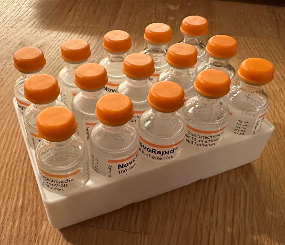 Insulin Vial Holder (2x3 - Gridfinity) - Free 3D Print Model - MakerWorld