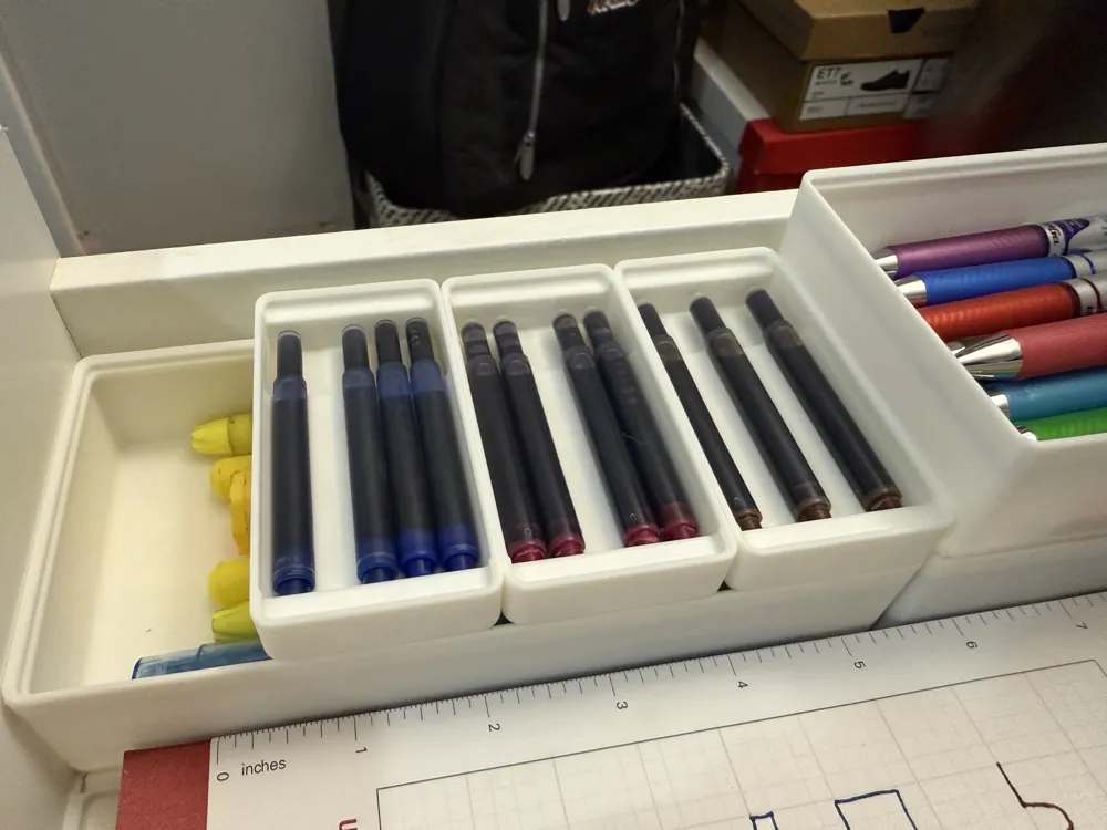 Fountain Pen Refill Gridfinity Bin by 3D Printing Otter - MakerWorld