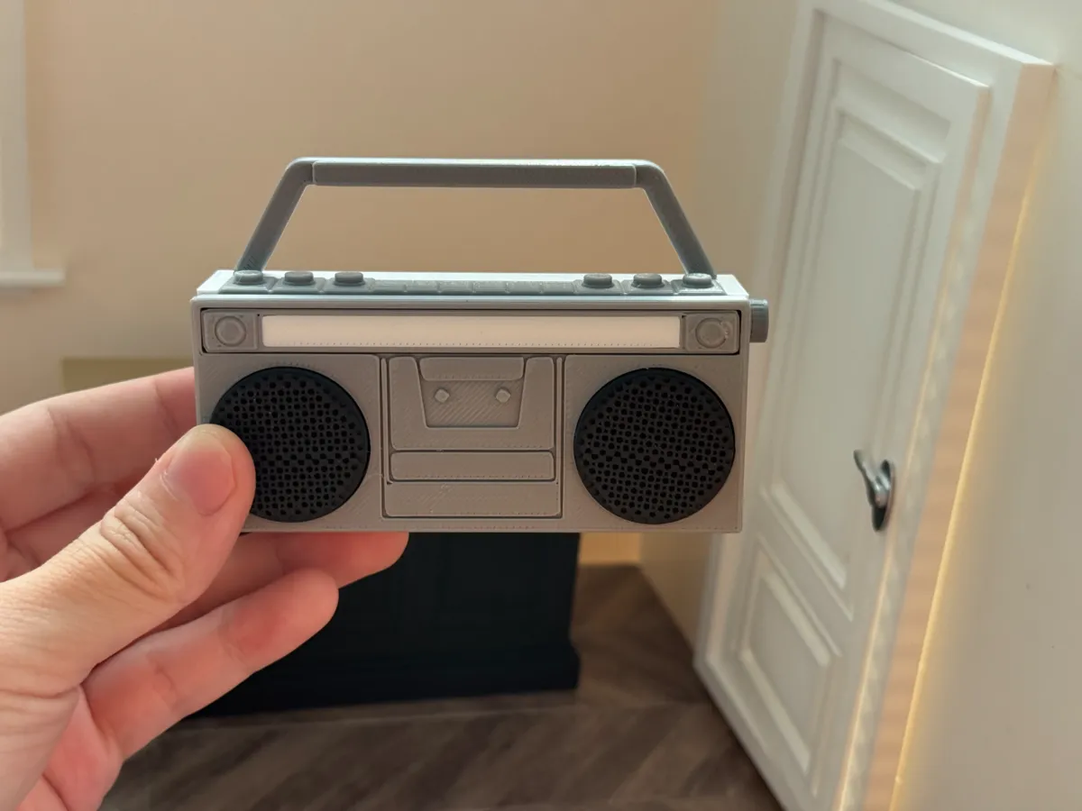Retro Mini Boombox for Miniature Dollhouse - Free 3D Print Model ...