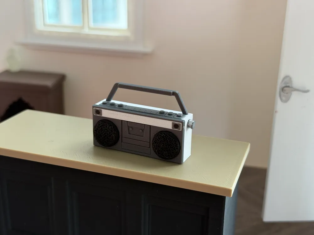Retro Mini Boombox for Miniature Dollhouse by Printed a mini MakerWorld ...