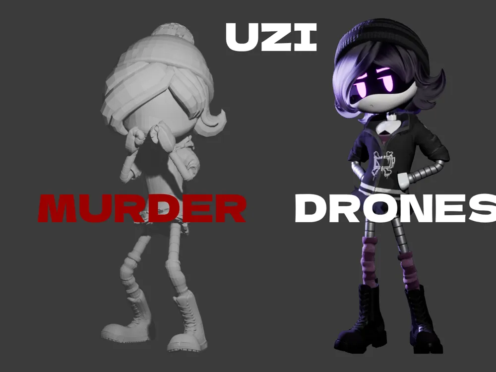 UZI-murder drones figurine by iditor.die.atom MakerWorld: Download Free ...