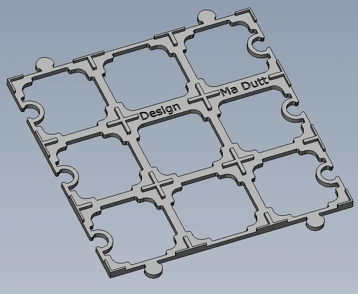 Carcassonne Base Plate 3x3 Tile Grids by MaDutt - MakerWorld