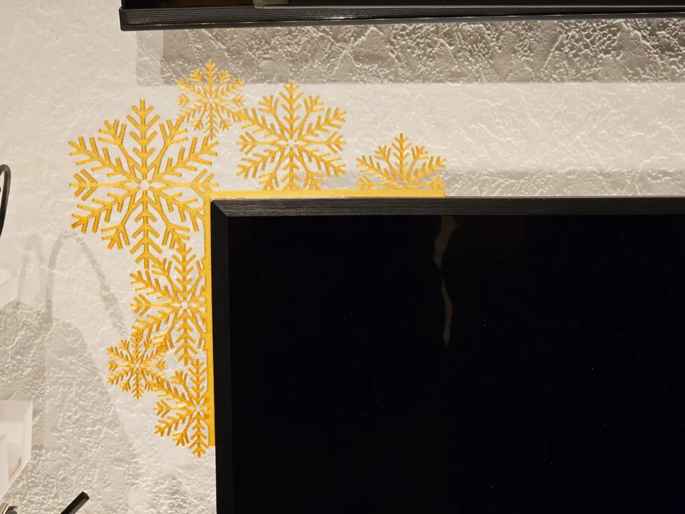 Christmas Snowflake Door Corner / Monitor Deco | left/right | 2 sizes ...