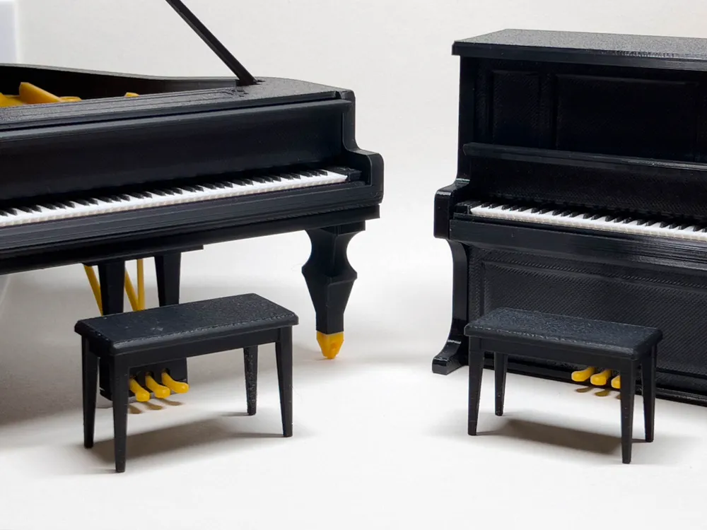 Piano bench, Matching K014, K015 kit piano by eyestudio MakerWorld: Download Free 3D Models