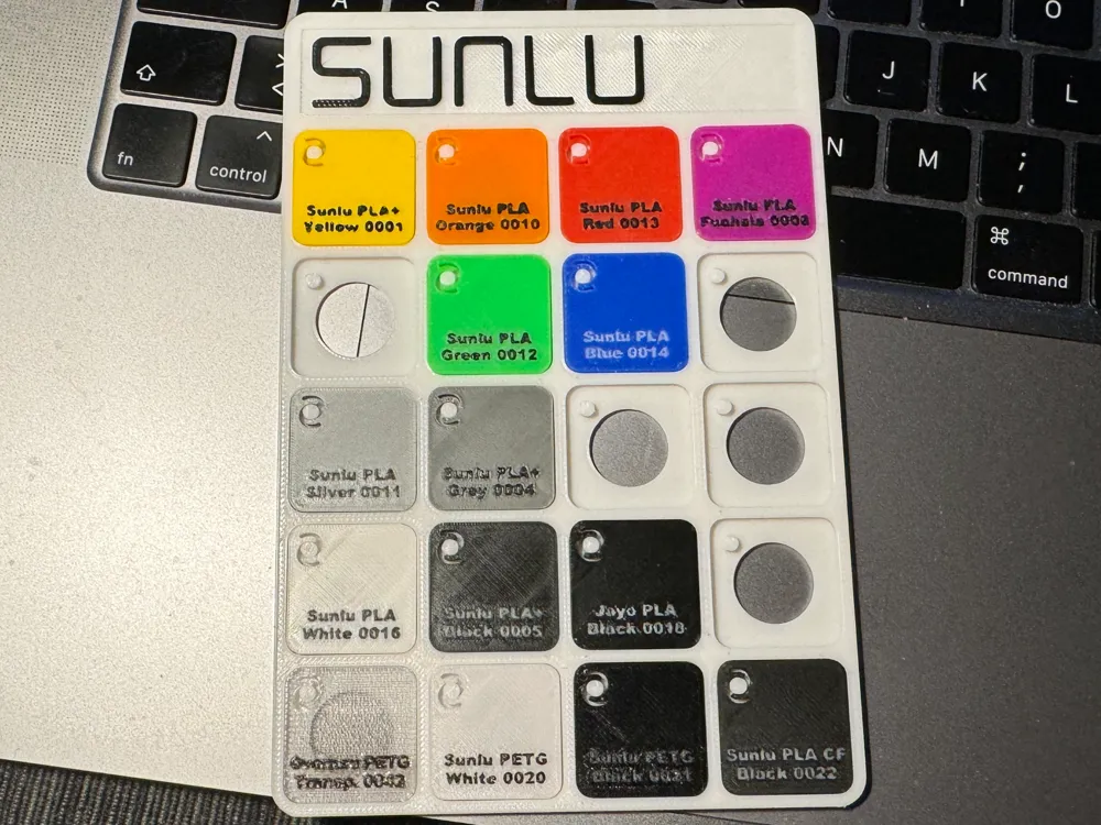 Bambu Lab Original Filament Swatch Sample Text Remixed by platini76 ...