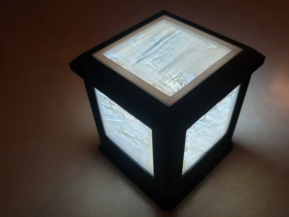 100mm x 100mm Lithophan-Box, quadratisches Puck-Licht – Kostenloses 3D ...