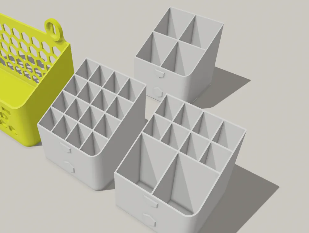 IKEA Skadis Basket Box Bin Organizer + 3 Inserts! - Free 3D Print Model ...