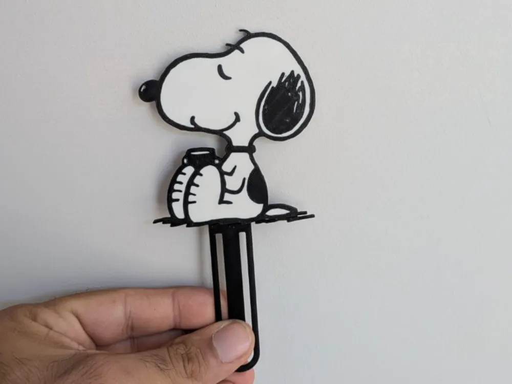 snoopy bookmark - Free 3D Print Model - MakerWorld