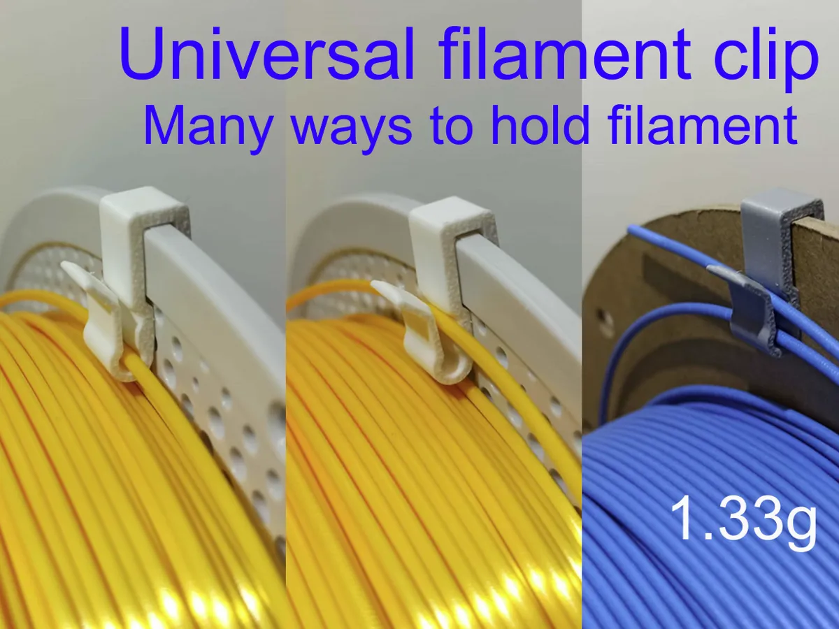 Universal filament clip - Free 3D Print Model - MakerWorld
