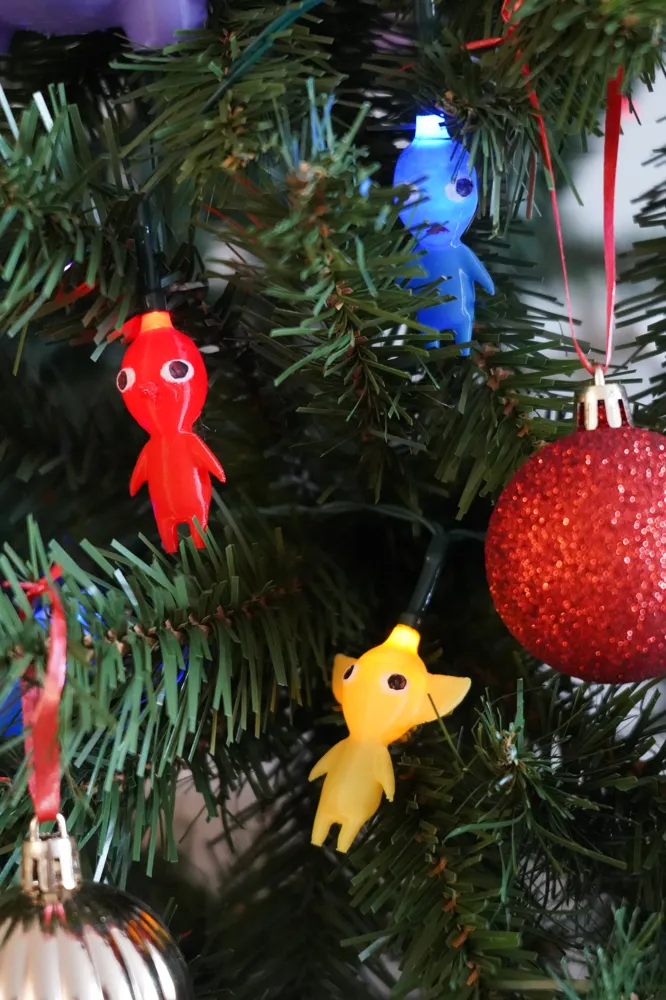Pikmin Christmas Light Holder - Free 3D Print Model - MakerWorld