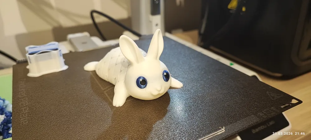 Chibi Bunny Family | Articulated Print in Place - Free 3D Print Model ...