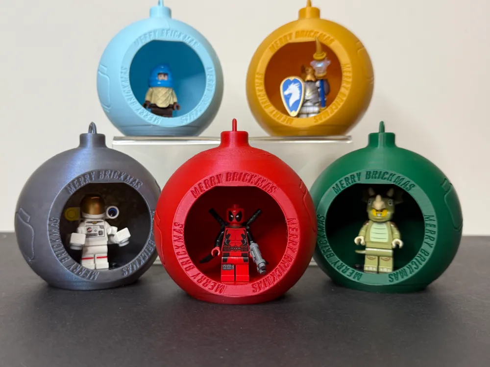 Minifig Ornament Display no support by The Elemental Brick - MakerWorld