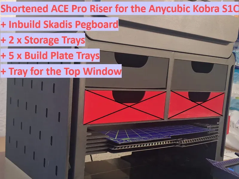 Shortened ACE Pro Riser for the Anycubic Kobra S1C by tygr MakerWorld ...