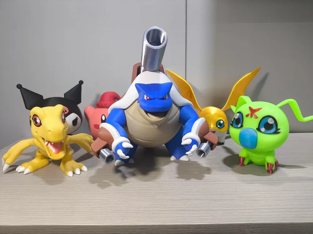 Pokémon Mega Blastoise Monochrome Print & Assembly (Monochrome print, scaled down for mini) by ...