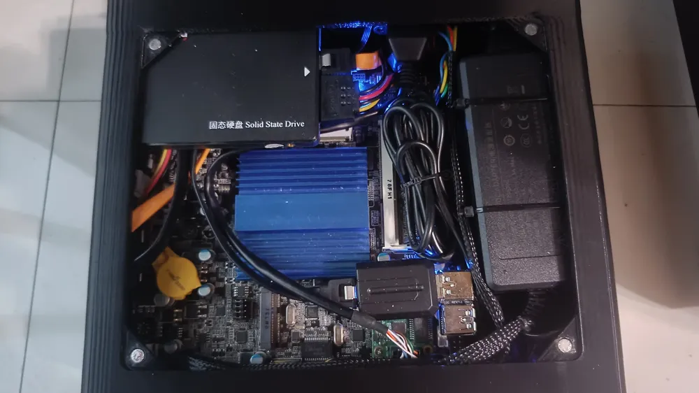 thin itx 工控板双盘位dc电源内置nas机箱 来自 ML MakerWorld：免费下载 3D 模型