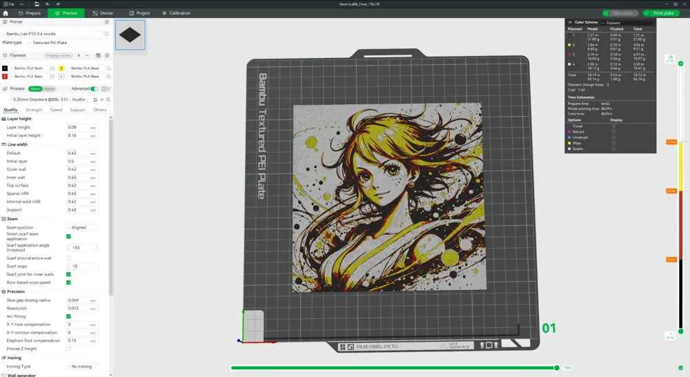 Graffiti Nami Hueforge by 3Ree Printing - MakerWorld