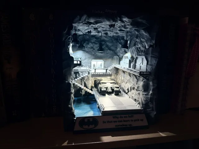 Batcave Book Nook – Why Do We Fall - Free 3D Print Model - MakerWorld