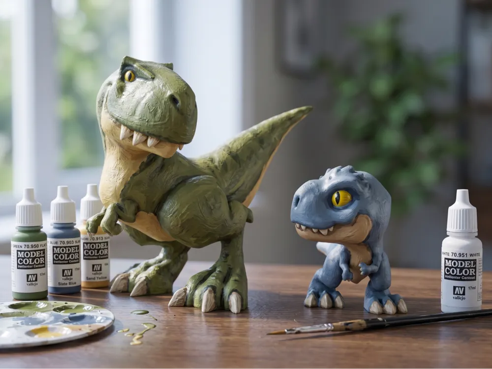 Cute Rex to Hand Color - Free 3D Print Model - MakerWorld
