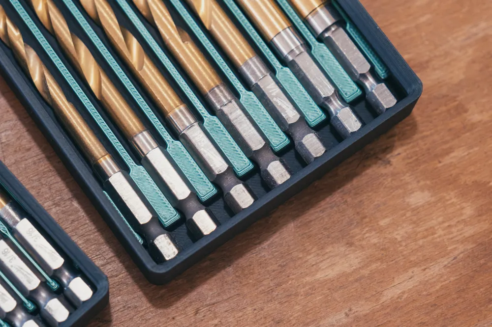 Gridfinity - Hex Long/Drill bit tray - Free 3D Print Model - MakerWorld