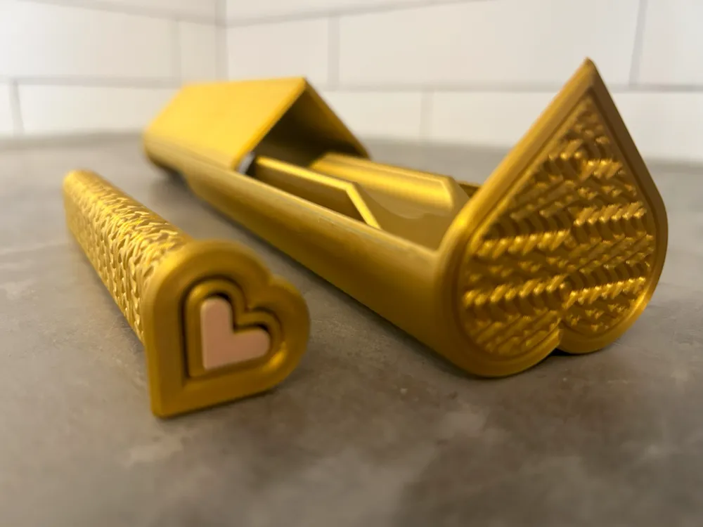 Heart Wand & Case (Collapsing + Print in Place) - Free 3D Print Model ...