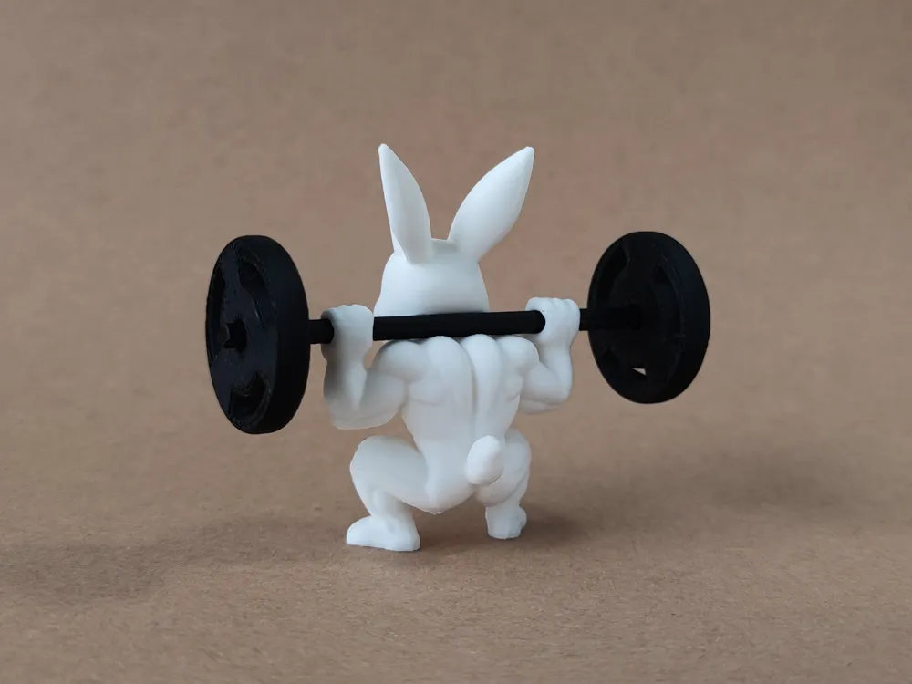 Jacked Rabbits weightlifting - Free 3D Print Model - MakerWorld