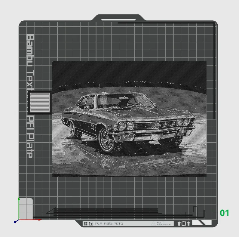 Hueforge Fan Art - Movie Car Series - 1967 Chevy Impala 4 door ...